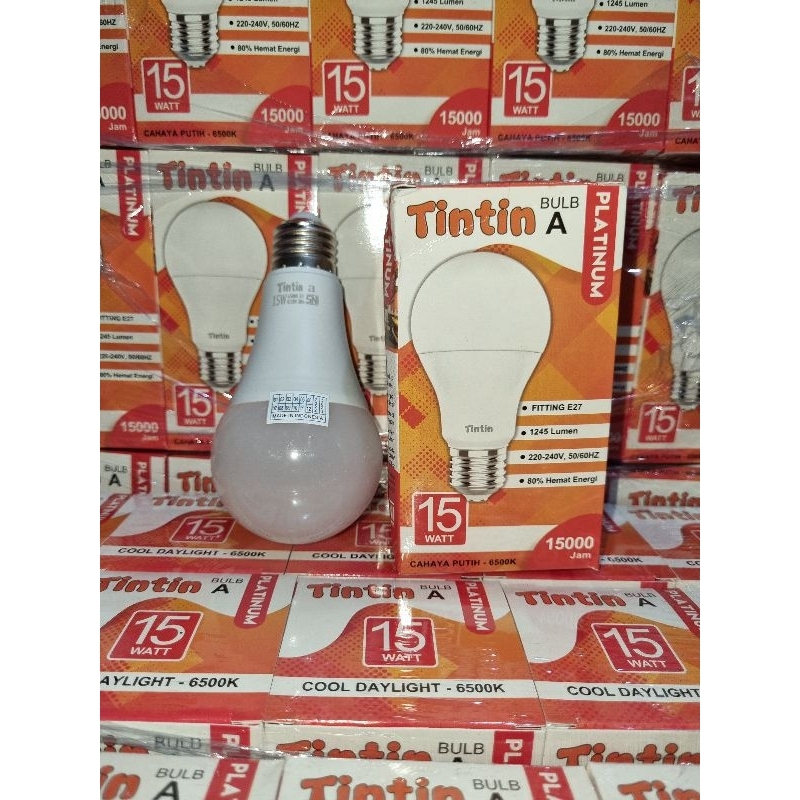 Jual paket 10 pcs lampu tintin platinum 15 watt bergransi termurah ...