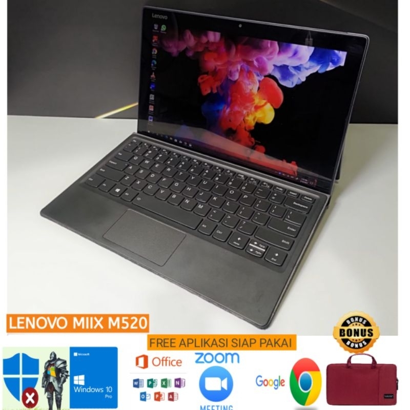 Jual Laptop Lenovo miix 520 flip intel core i5 gen 8 Ram 8gb SSD 128gb ...