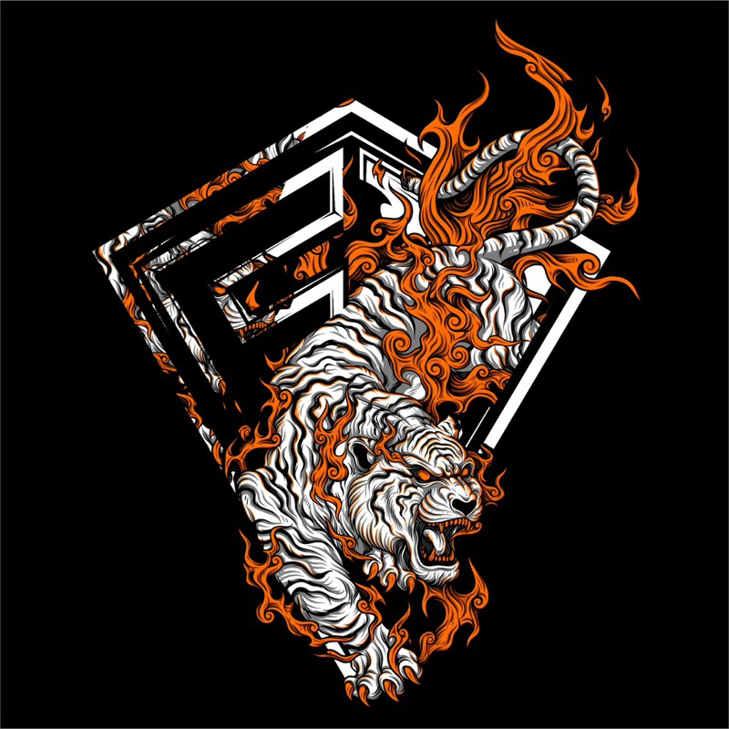 Jual Kaos FBN Taiga Fang Logo premium Black Cotton 30s | Shopee Indonesia