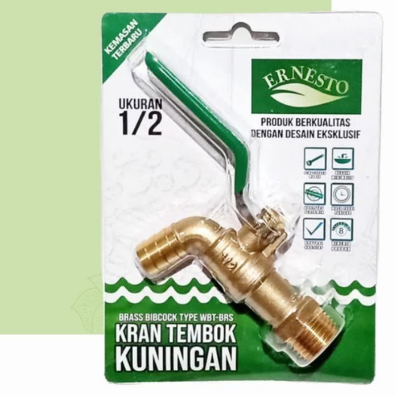 Jual Kran Air Kuningan 1/2"dan 3/4" ernesto gagang panjang | Shopee ...