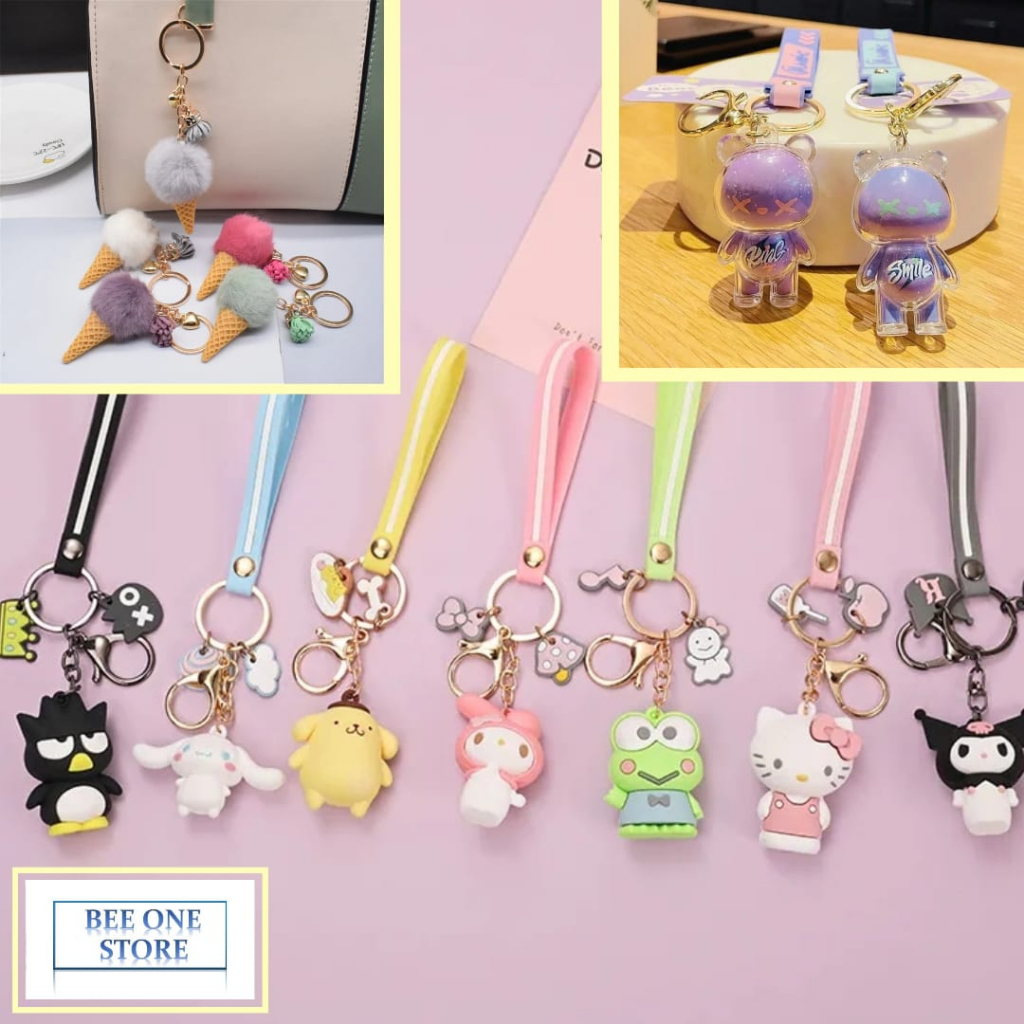 Jual BEE ONE - Gantungan Kunci Karakter Lucu Serbaguna Keychain ...