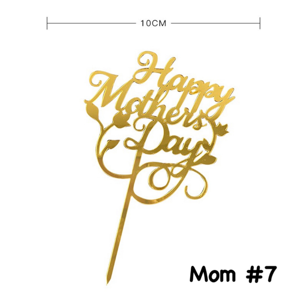 Jual Cake Topper Mom/ Happy Mother Day / Topper Selamat Hari Ibu ...