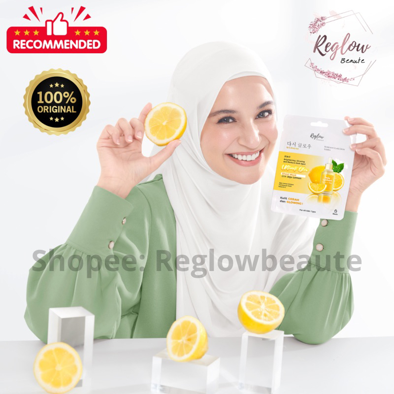 Jual Reglow 3in1 Ultimate Glow Sheet Mask with Jeju Lemon by dr Shindy ...