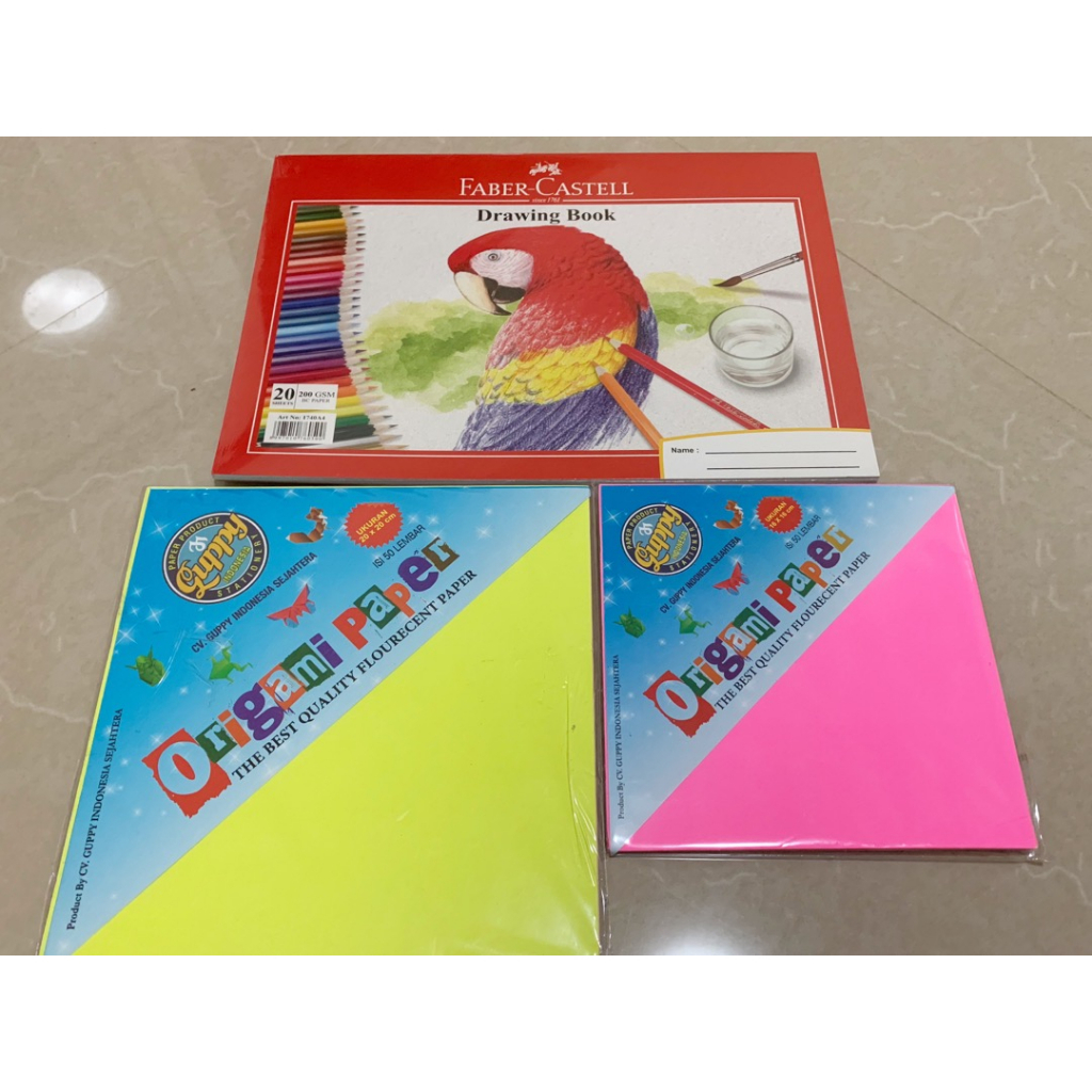 Jual origami kertas lipat 1 sisi warna ukuran 12x12 isi 20 lembar ...