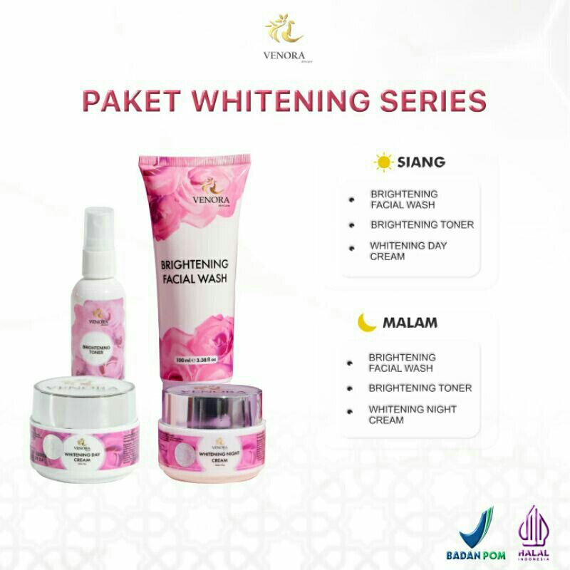 Jual PAKET WHITENING SERIES / NORMAL SERIES VENORA SKINCARE | Shopee ...