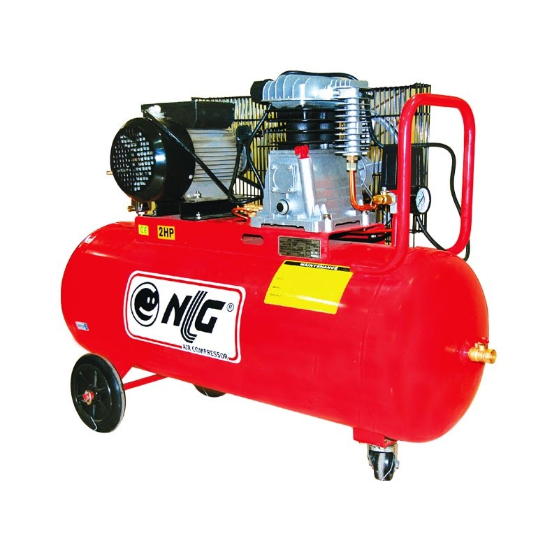 Jual NLG Kompresor Angin VAC 2100 2HP 100L / Compressor Listrik Udara ...