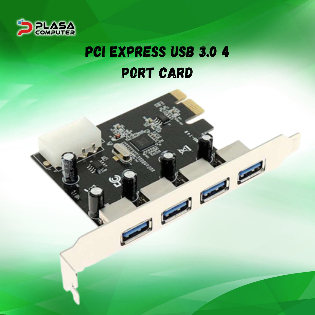 Jual PCIe USB 3.0 Card 4 Port - PCIe Card USB 3.0 - PCI Express Card USB 4 Port | Shopee Indonesia