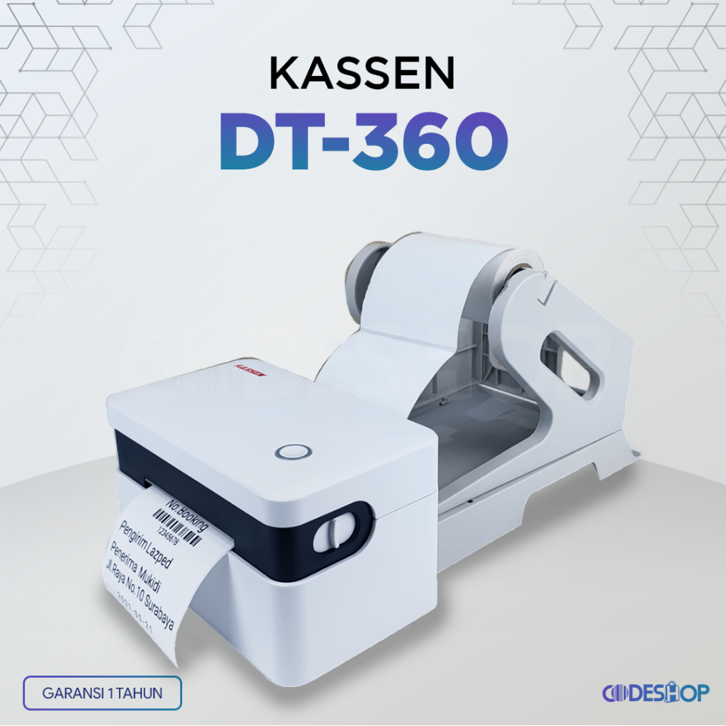 Jual Printer Barcode Label KASSEN DT360 Cetak Resi USB + Bluetooth ...