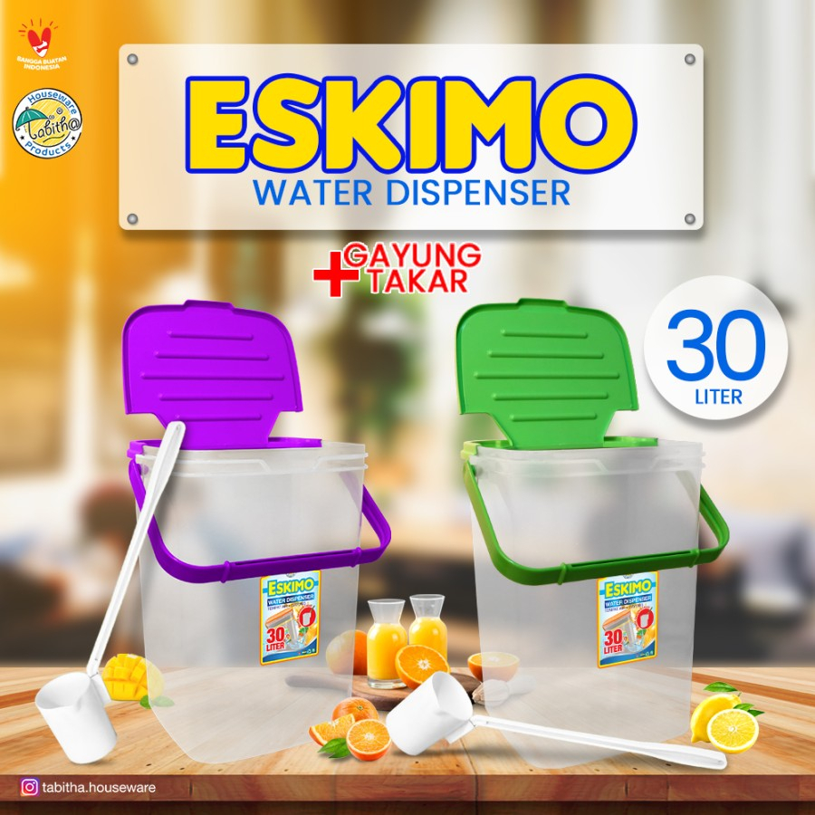 Jual Tempat Es 30 liter Water Dispenser ESKIMO TABITHA Toples Wadah Es ...