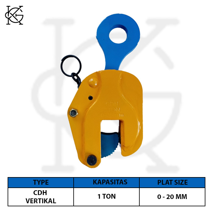 Jual TUBRAX CDH Lifting Clamp Hook Vertikal 1 Ton - 20 mm Alat Angkat Plat Besi Tegak Lurus 1ton ...