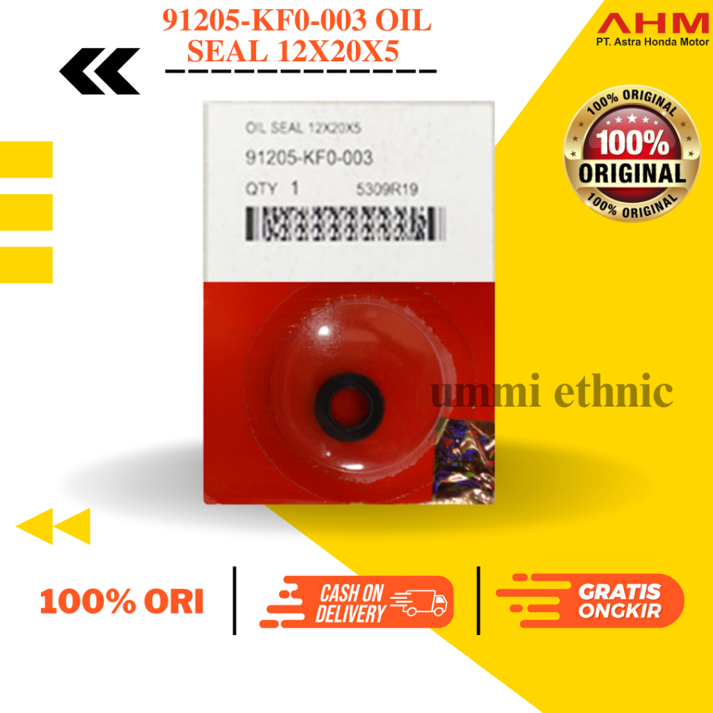 Jual 91205-KF0-003 Oil Oli Seal Radiator Sil Seal As Water Pump 12x20x5 ...