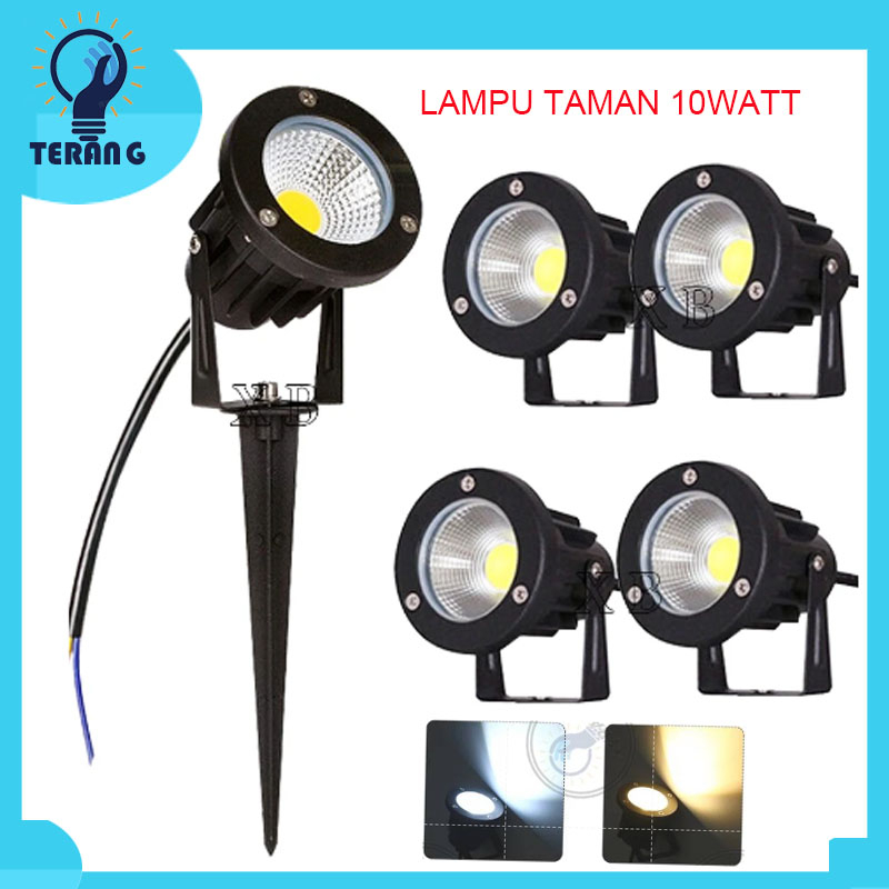 Jual LAMPU TAMAN LED / 10 WATT COB TANCAP / SOROT TAMAN / LUKISAN / DEKORASI TAMAN 10WATT ...