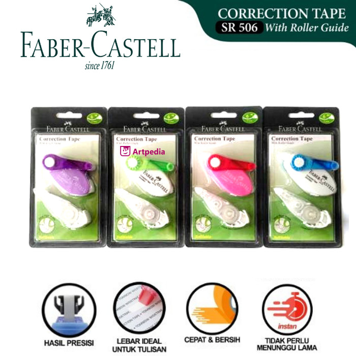 Jual FABER CASTELL CORRECTION TAPE SR 506 / CORRECTION TAPE + REFILL / TIP X KERTAS + ISI ULANG ...