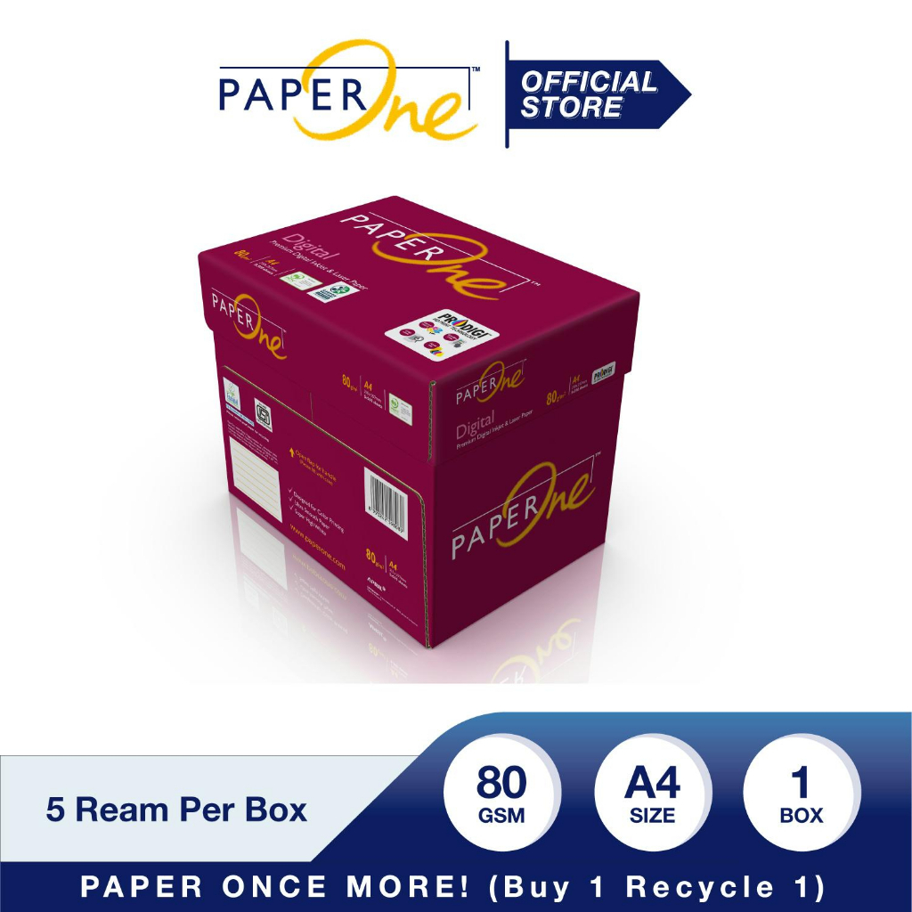 Jual Paperone Kertas A4 80gr Digital Carbon Neutral 1 Box 2500 Lembar