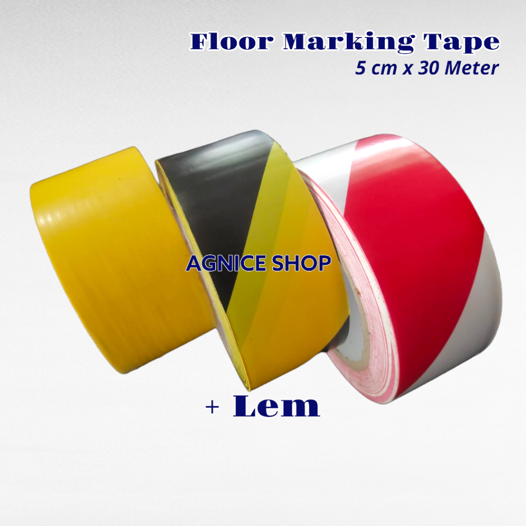 Jual Floor Marking PVC Tape Police Line Lakban Lantai dengan LEM | Shopee Indonesia