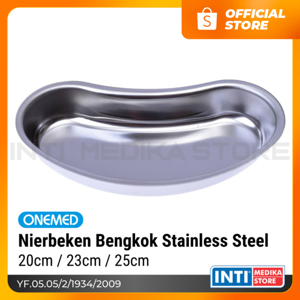 Jual ONEMED - Nierbeken Bengkok Stainless Steel 20cm / 23cm / 25cm One Med | Shopee Indonesia