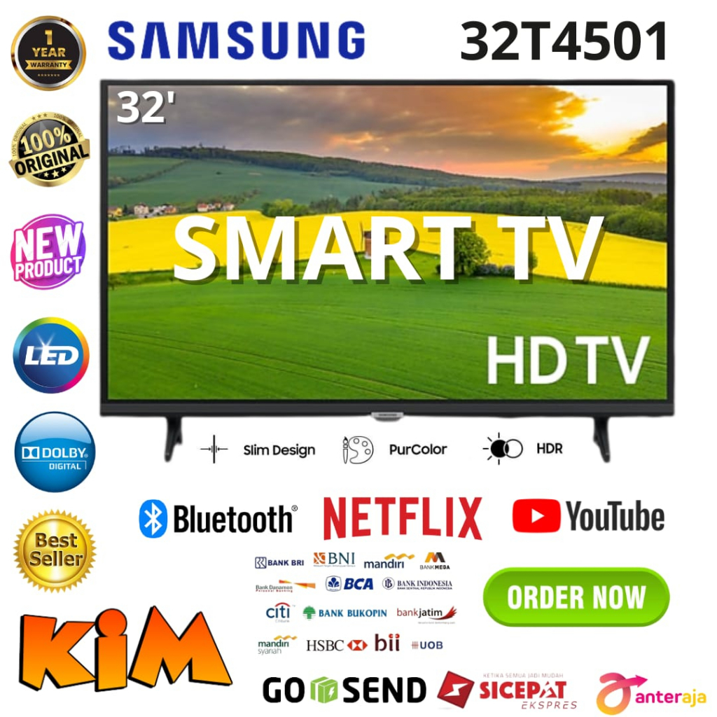 Jual SAMSUNG UA32T4501 LED SMART TV 32 inch 32T4501 DIGITAL HD NEW HDR ...