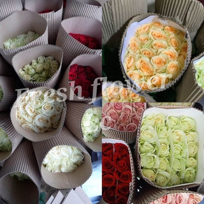 Jual Bunga Mawar Segar Setara Import 20 tangkai / Bunga mawar | Shopee ...