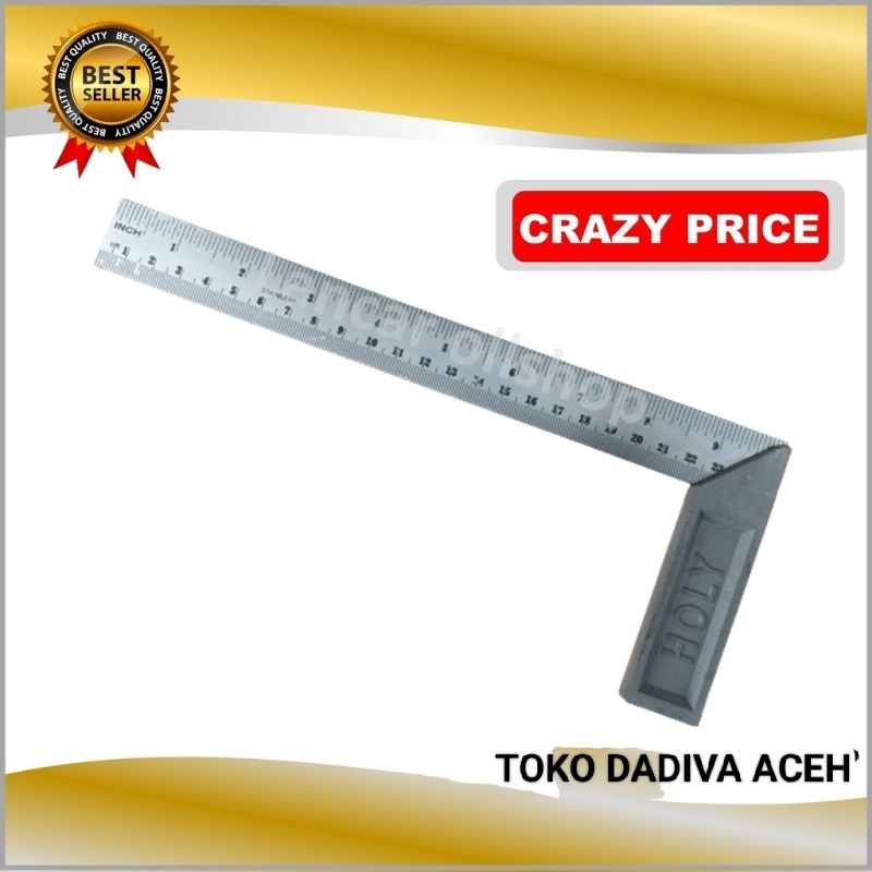 Jual Siku tukang 10 inch Atau 12 inch / Siku L / Penggaris tukang ...