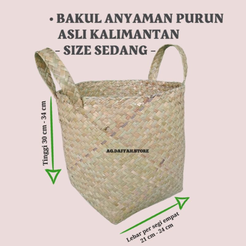 Jual Bakul Tas Purun Polos / Anyaman Purun / Khas Kalimatan Selatan ...