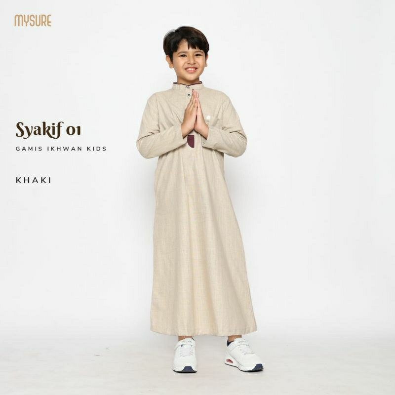 Jual Syakif 01 gamis ikhwan anak terbaru koko anak dengan design simple ...
