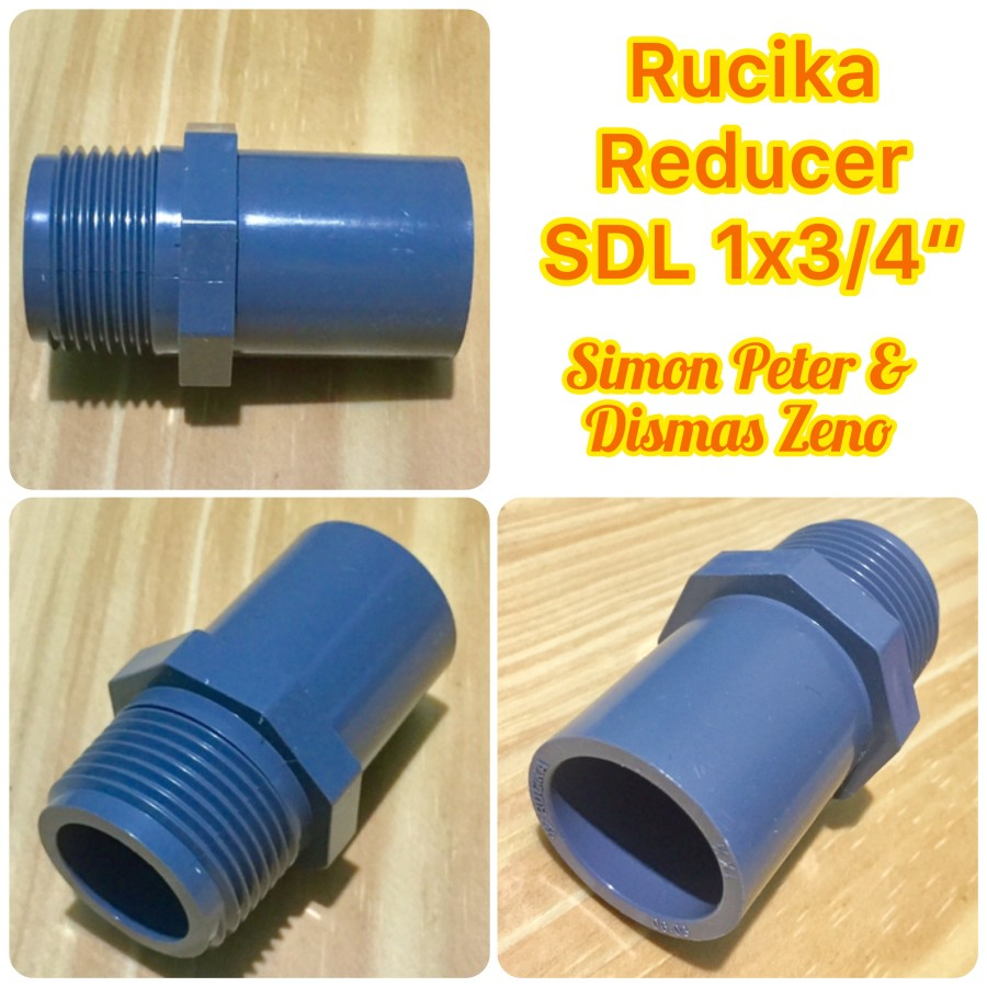 Jual Rucika AW Reducer SDL 1 x 3/4 inch Sock Drat Luar Pipa PVC Drat 1 ...