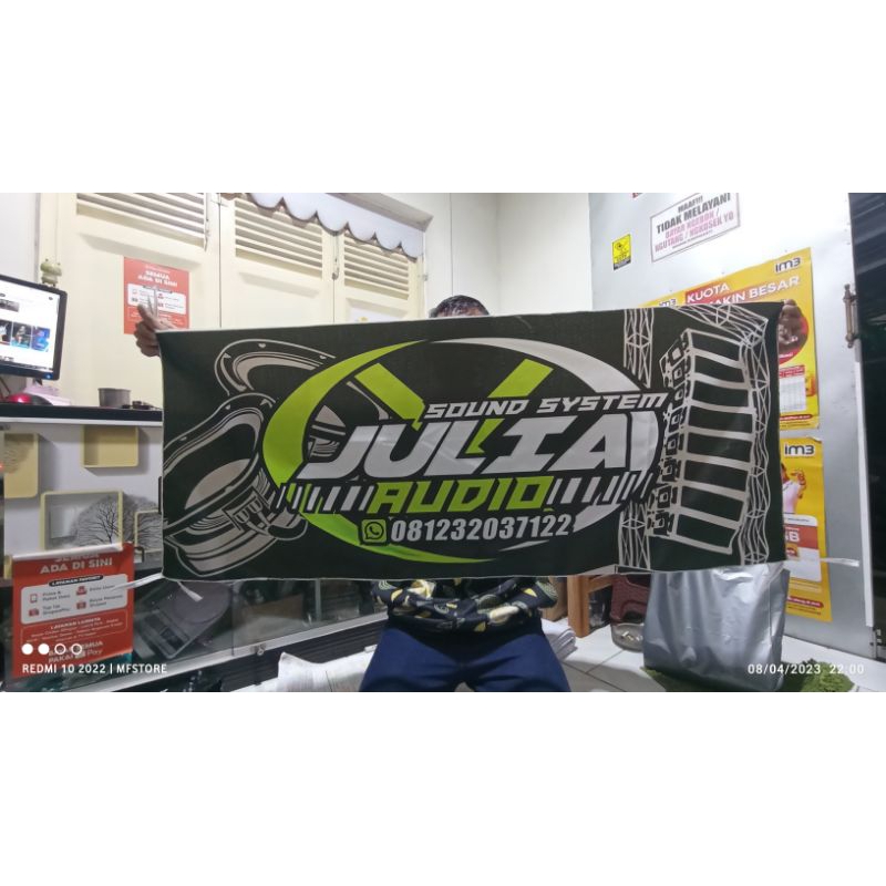 Jual spanduk kain logo sound custom DESAIN SESUKANYA | Shopee Indonesia