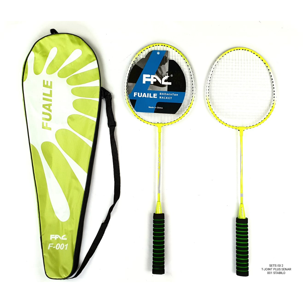 Jual Raket Badminton Bulutangkis Set Isi 2 Plus Cover 001 | Shopee ...