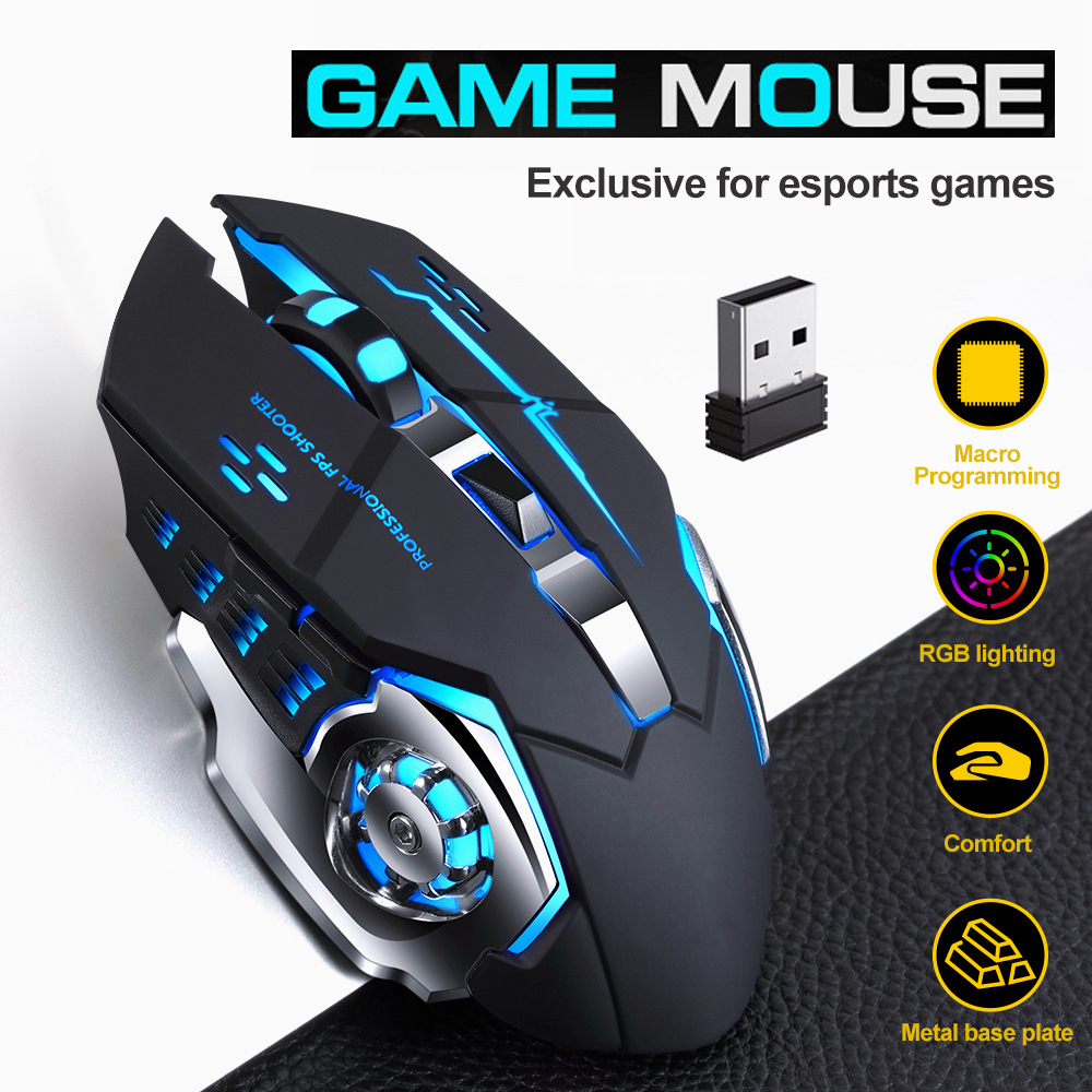 Jual Mouse Gaming Wireless 2.4Ghz 1600 DPI Three-speed Adjustment ...