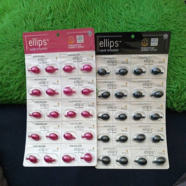 Jual Ellips Hair Vitamin Perawatan Rambut Hitam 20 Capsul | Shopee ...
