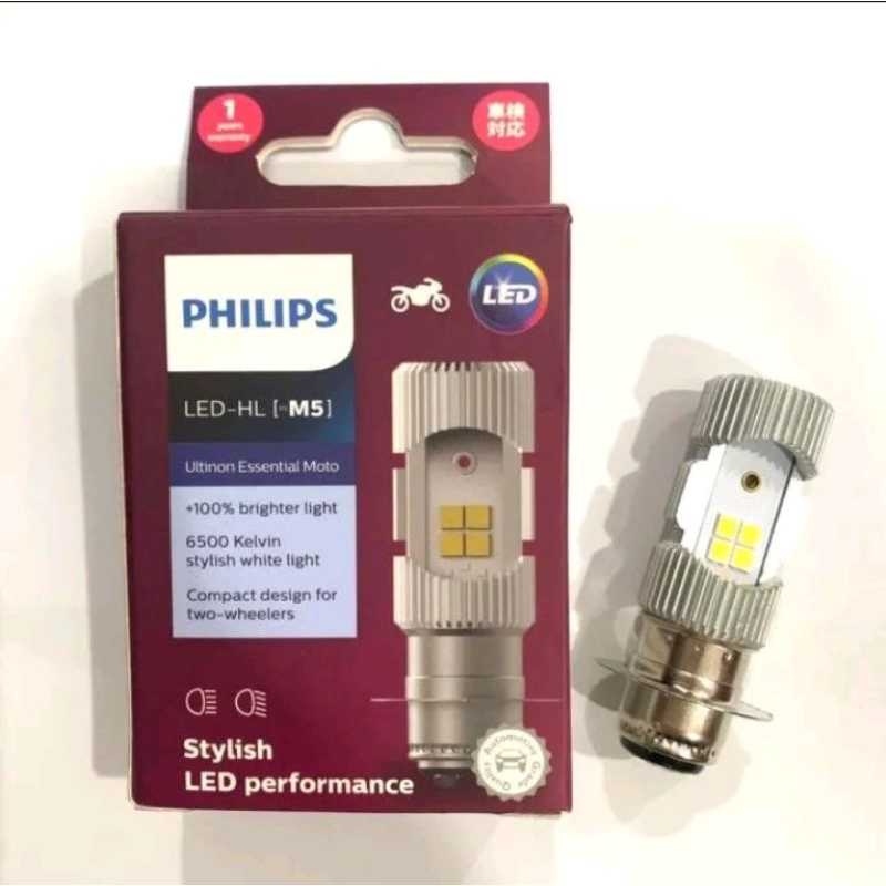 Jual lampu depan motor LED Philips 2 sisi arus Philips M5 | Shopee ...