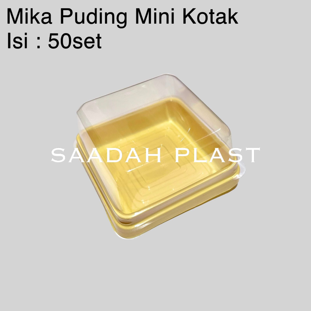 Jual (ISI 50) MIKA PUDING MINI KOTAK / TRAY MOONCAKE MOCHI CUPCAKE KUE MINI | Shopee Indonesia