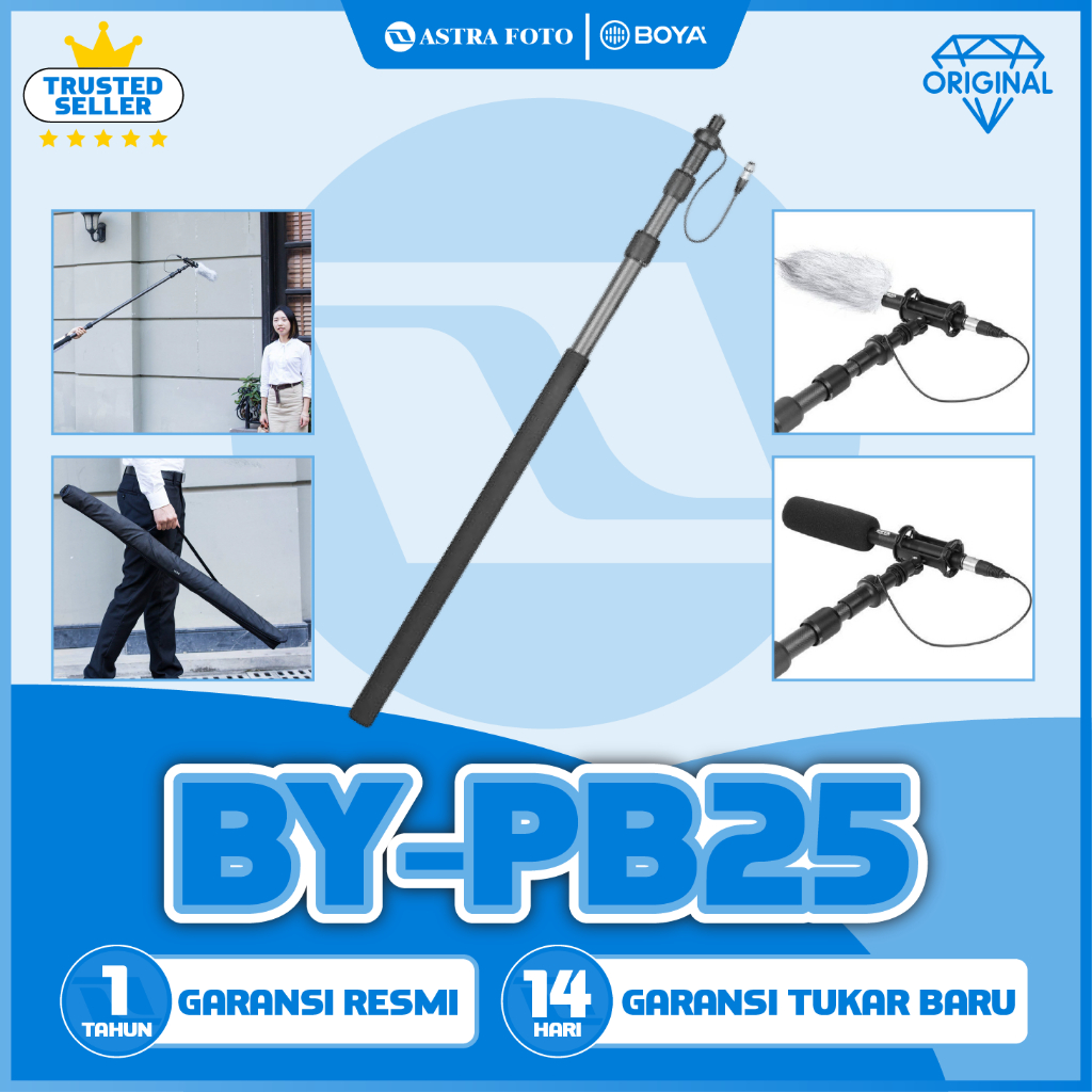 Jual BOYA BY-PB25 Carbon Fiber Microphone Boom Pole with Internal XLR ...