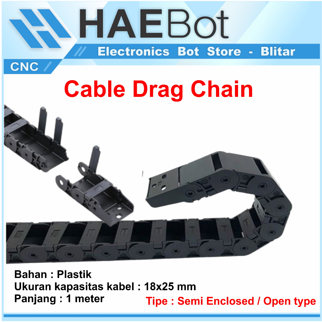Jual [[HAEBOT] Kabel Cable Drag Chain Wire Carrier 18x25 mm Semi ...