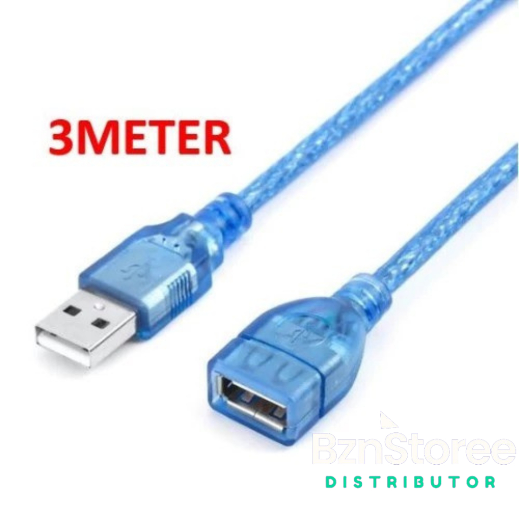Jual KABEL USB 2.0 TO EXTENSION 3M / PENYAMBUNG USB EXTENSION / Kabel ...
