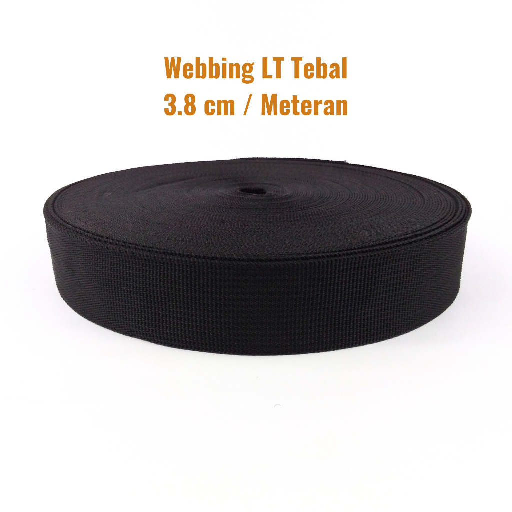 Jual Tali Webbing / Bisban Tas LT 3.8 cm Tebal Ecer Meteran | Shopee ...