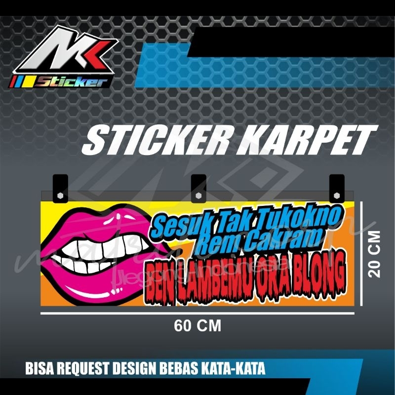 Jual Sticker Karpet Stiker Cepet Stiker Lumpur Stiker Tulisan Nyala ...