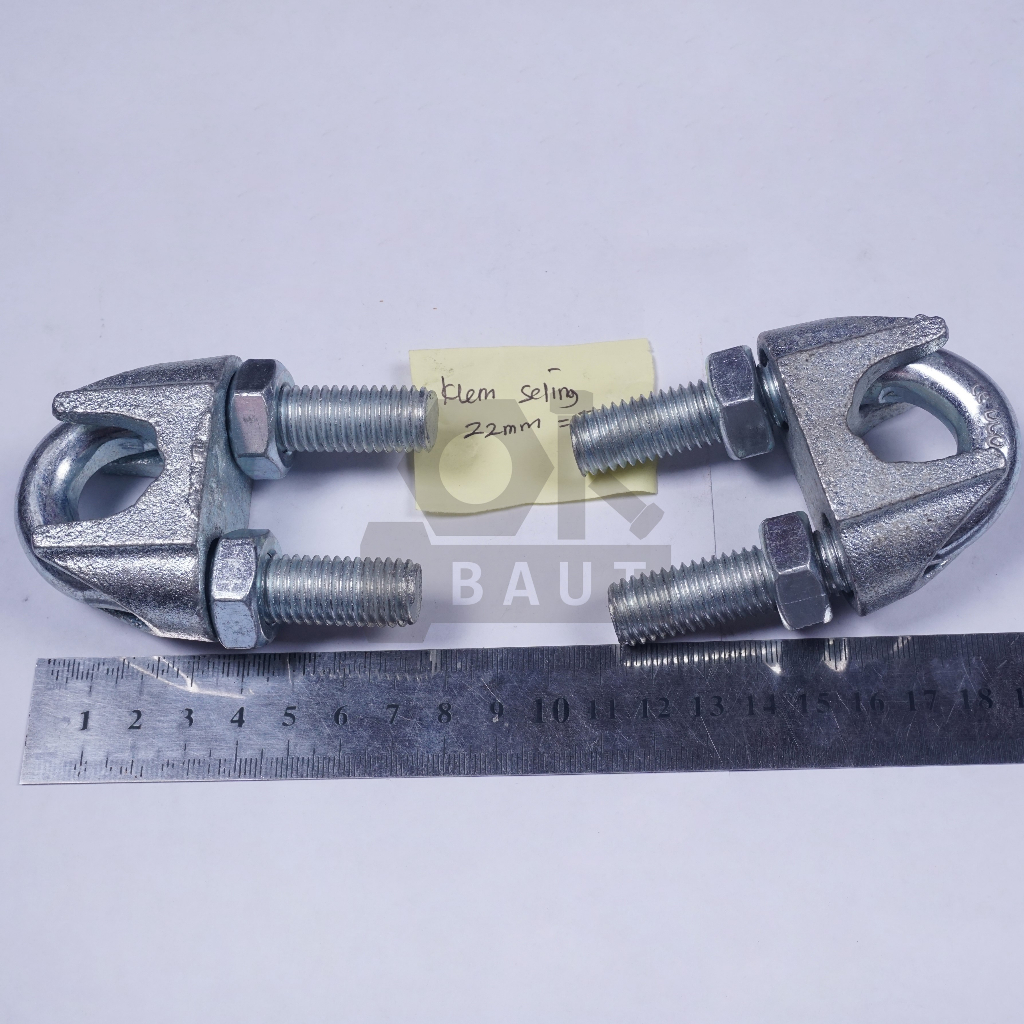 Jual Klem seling 22 mm (7/8") Steel Wire clip Klem kawat seling Kuku ...