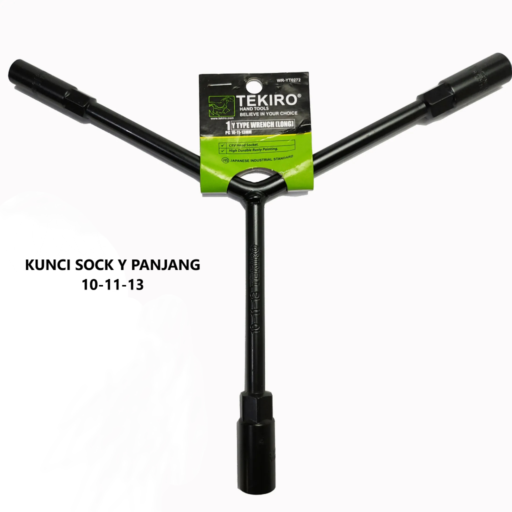 Jual TEKIRO Kunci Sok Y Panjang 10 11 13 mm Y Type Socket Wrench Long ...