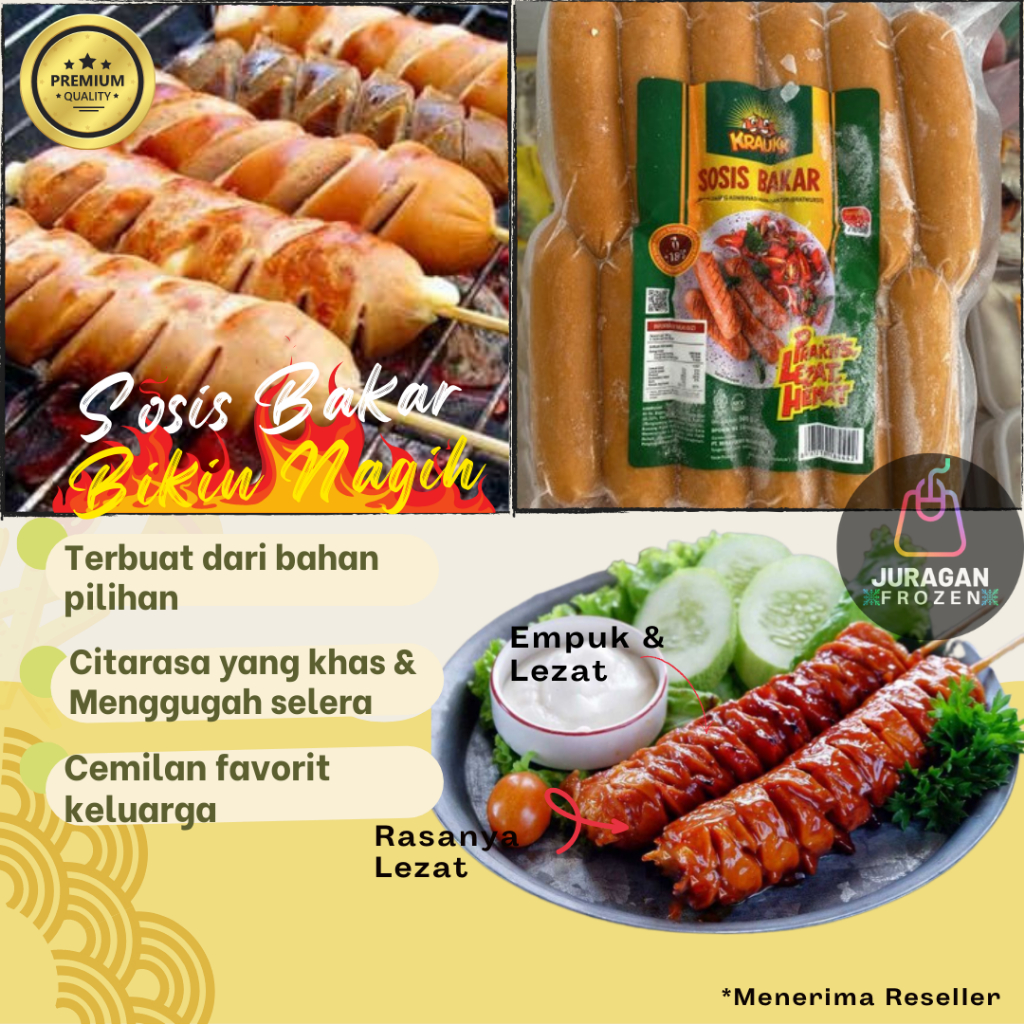 Jual KRAUKK SOSIS BAKAR JUMBO ISI 12 / SOSIS PANGGANG BRATWURST BEEF ...