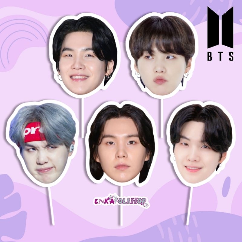 Jual FAN FACE/KIPAS MUKA BTS : SUGA handfan, kipas kpop, kipas karakter ...