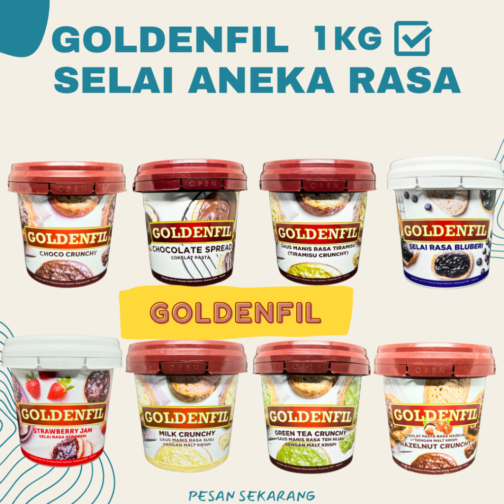 Jual Goldenfil Selai Crunchy / Selai Roti Aneka Rasa 1 Kg | Shopee ...