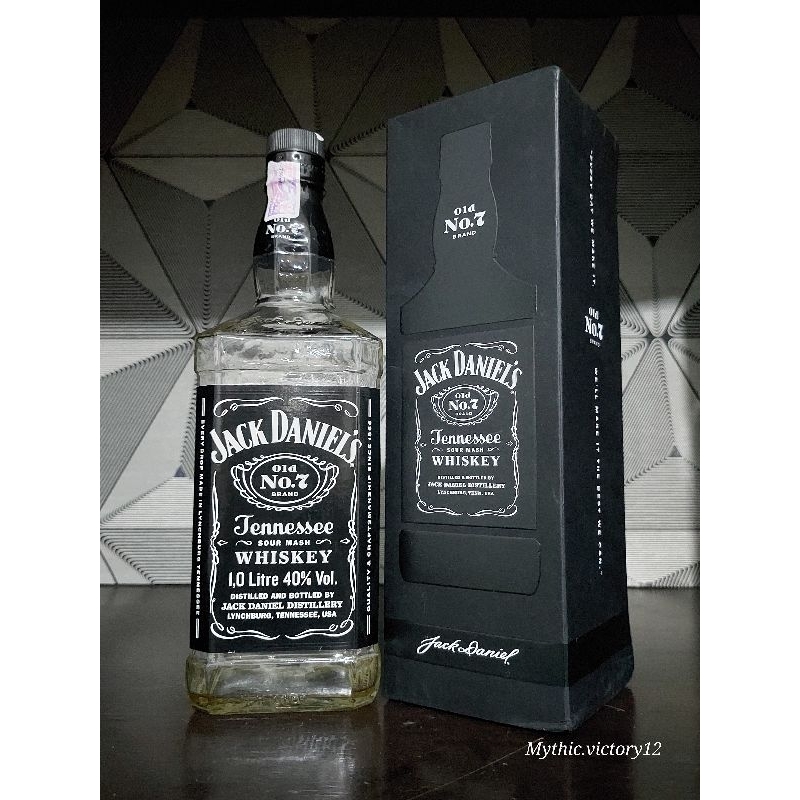 Jual Botol bekas miras Jack Daniel 1 Liter + Box | Shopee Indonesia