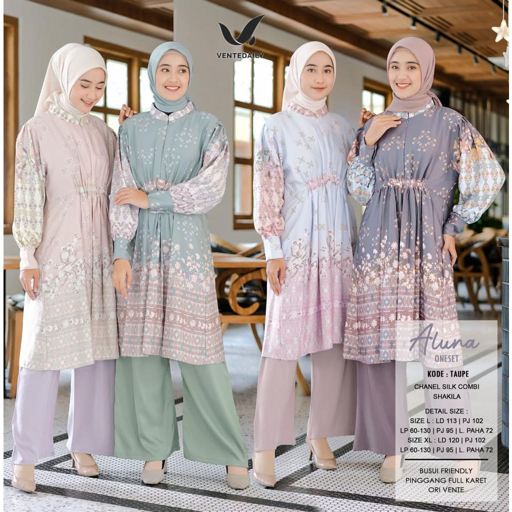 Jual Setelan Wanita Kekinian Korea Kondangan One Set Korean Style Satin ...