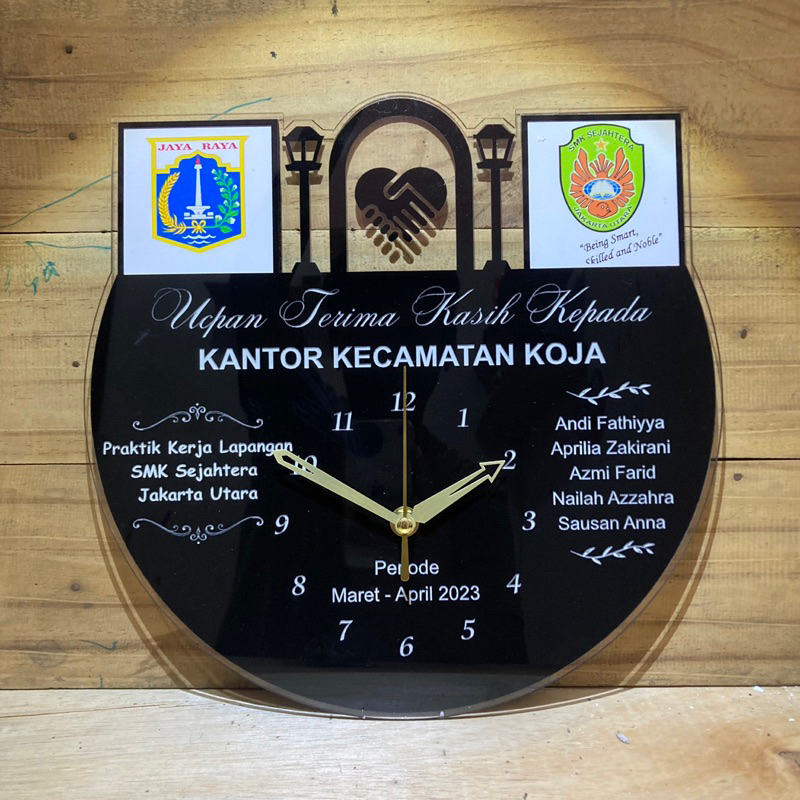 Jual Plakat Vandel PKL Magang Custom Ada Mesin Jamnya Bonus Box Kado ...