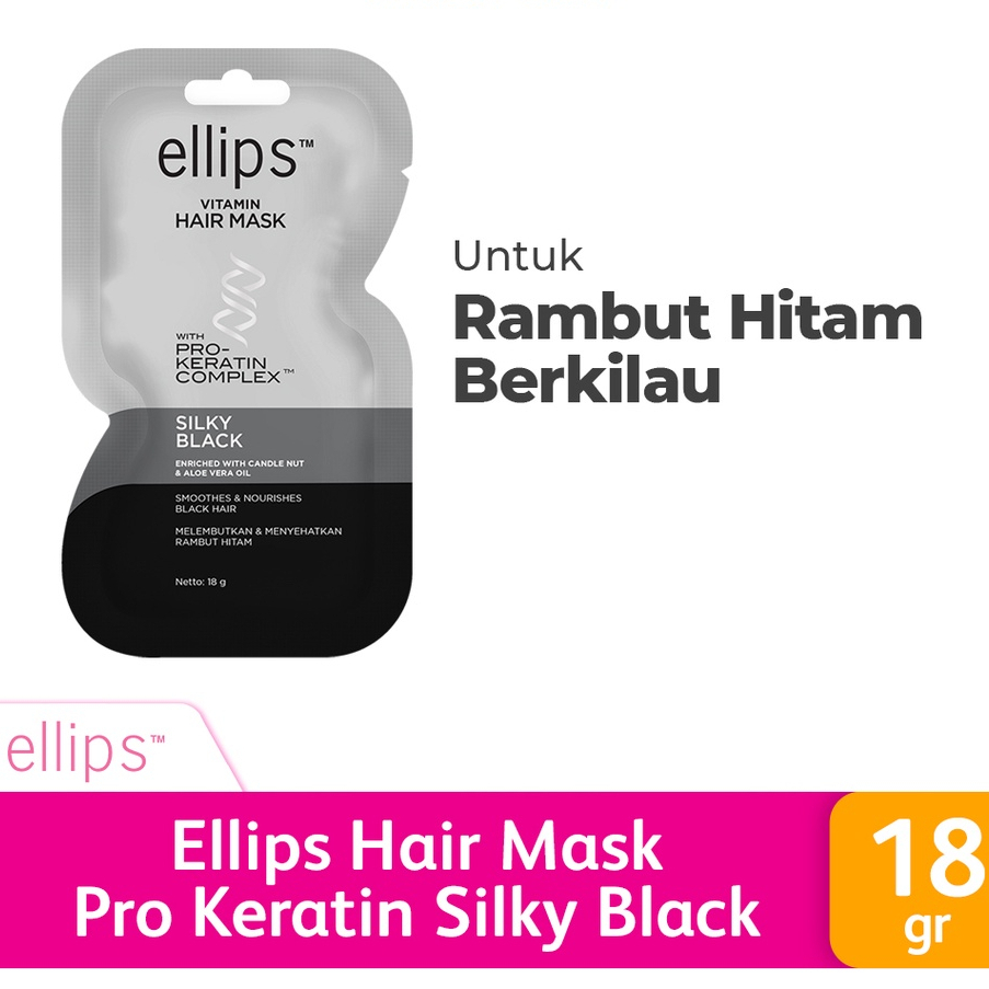 Jual ELLIPS Vitamin Hair Mask Pro Keratin Sachet 18gr | Shopee Indonesia