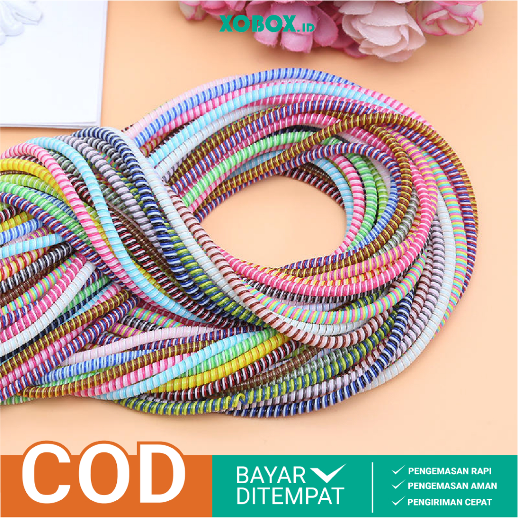 Jual Pelindung Kabel Cable Cord Protector Spiral Headset Cover Kabel ...