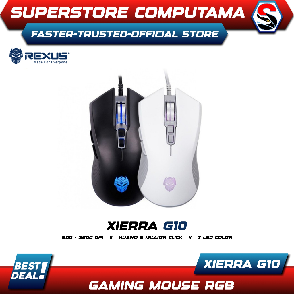 Jual Rexus Xierra G10 Gaming Mouse Affordable Gaming Mouse | Shopee ...