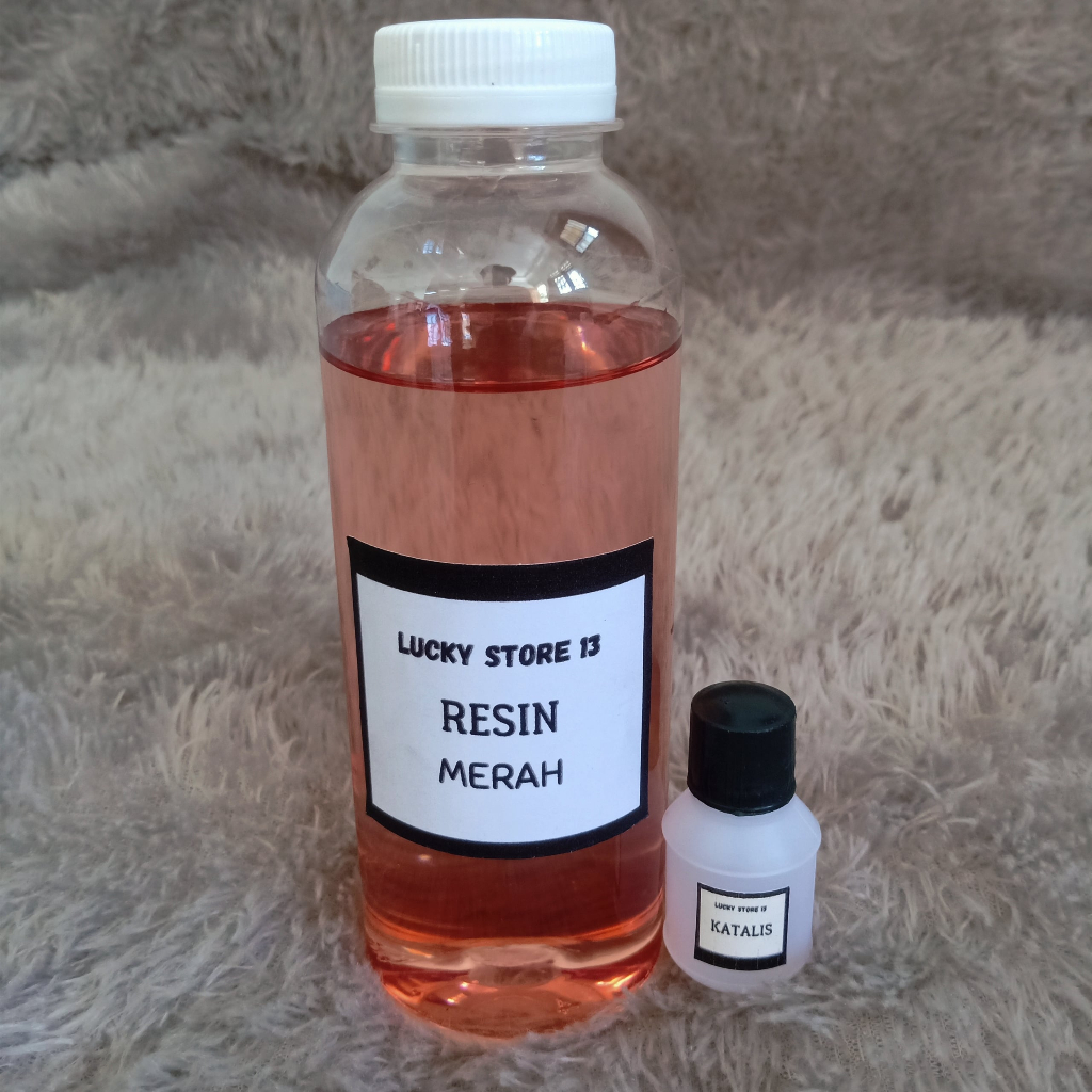 Jual RESIN MERAH 250 gram + Katalis Kerajinan Resine Recin Recine ...