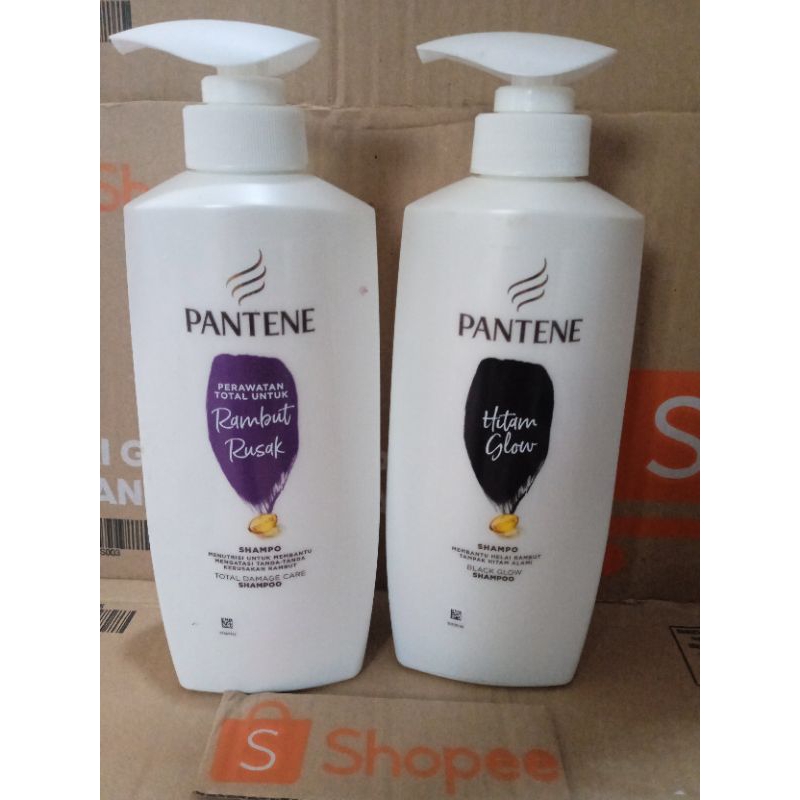 Jual Pantene Hitam Glowing / perawatan rambut rusak 400 ml | Shopee ...